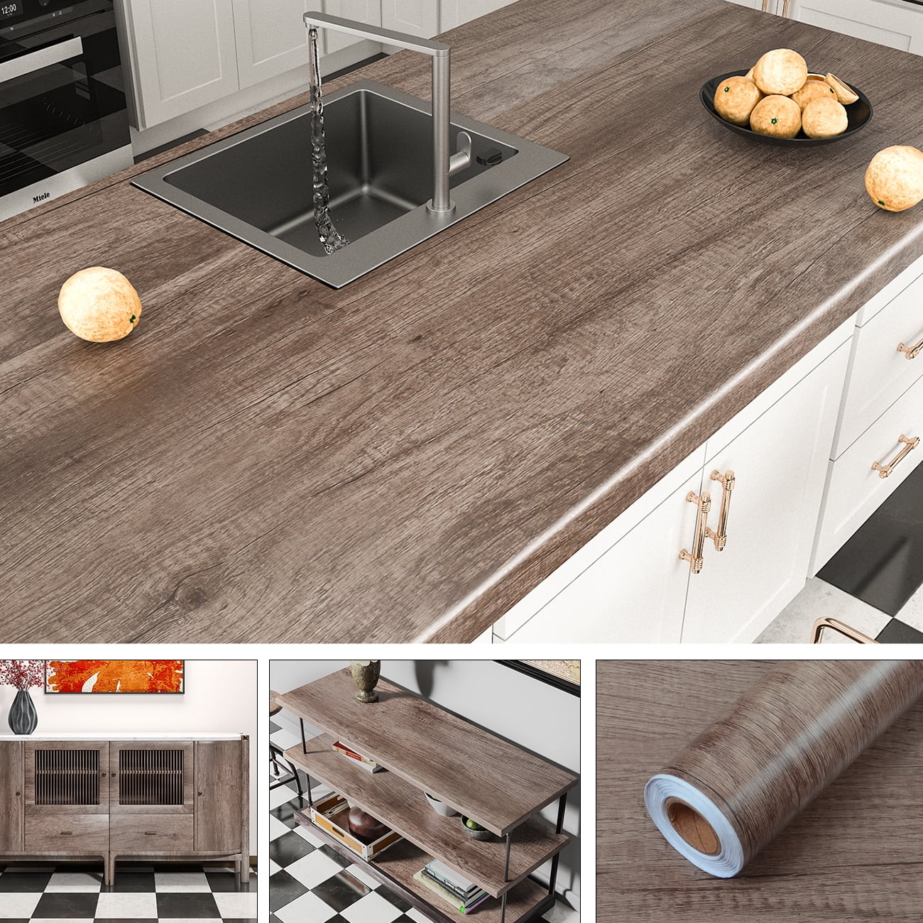 Artistic Wood Contact Paper for Kitchen 400"x15.8" AbaBoorty ...