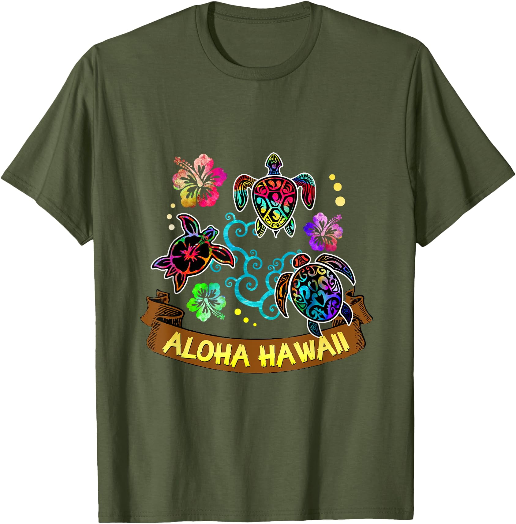 Artistic and Beautiful Aloha Hawaii Turtles Unisex T-Shirt for Men ...
