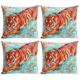 Artistical Tiger Throw Pillow Covers 20 x 20 Inch Pillow Covers Set of ...
