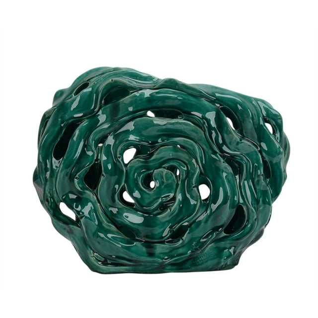 Artistically Designed Ceramic Abstract Vase, Green - Walmart.com