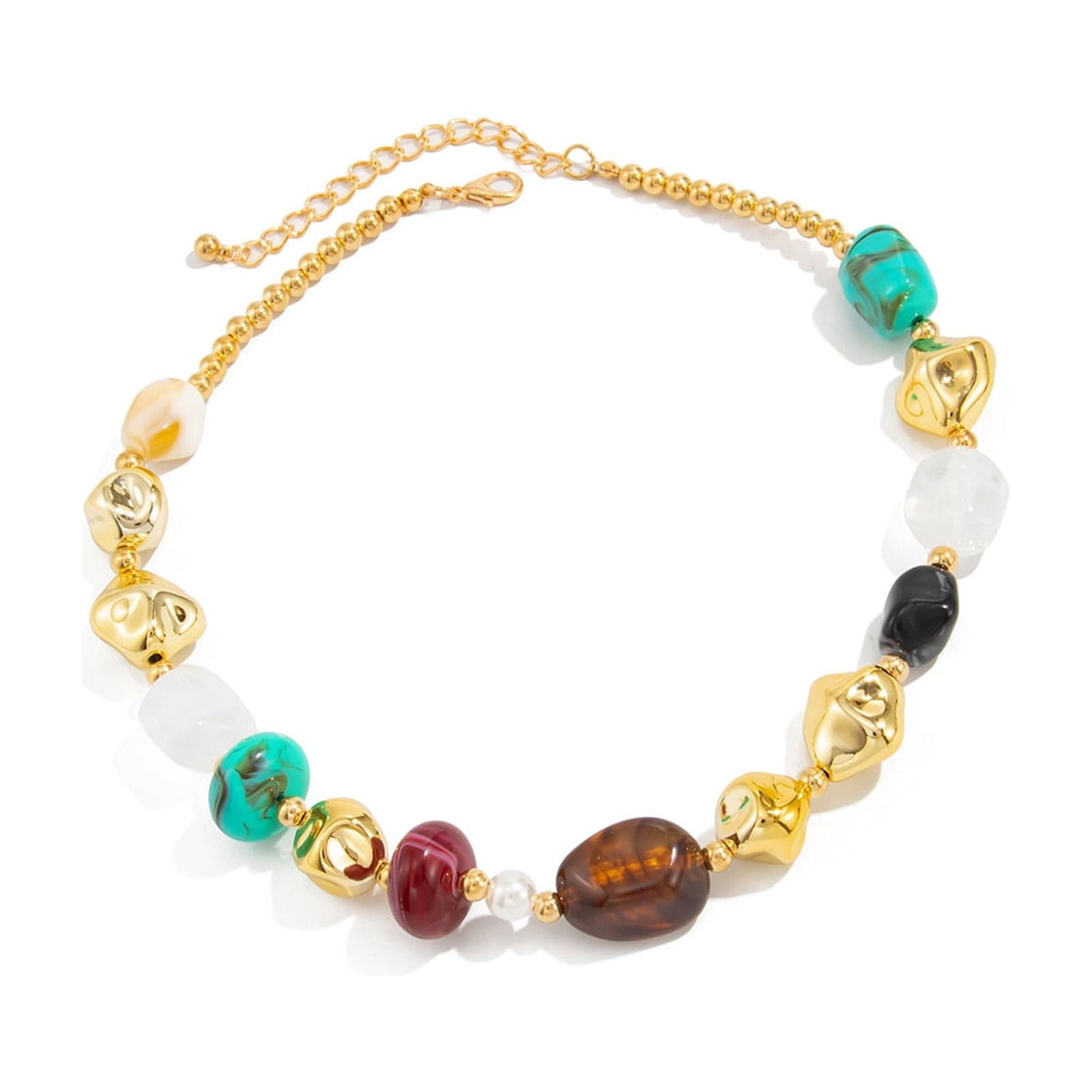 Artistics Palaces Styles Resin Bead Chokers Necklace Bohemian Layer ...