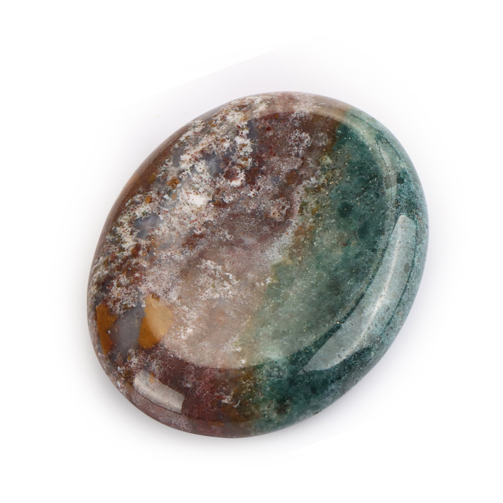 Artistone 2"Ocean Jasper Crystal Worry Stone for Anixety,Stress ...