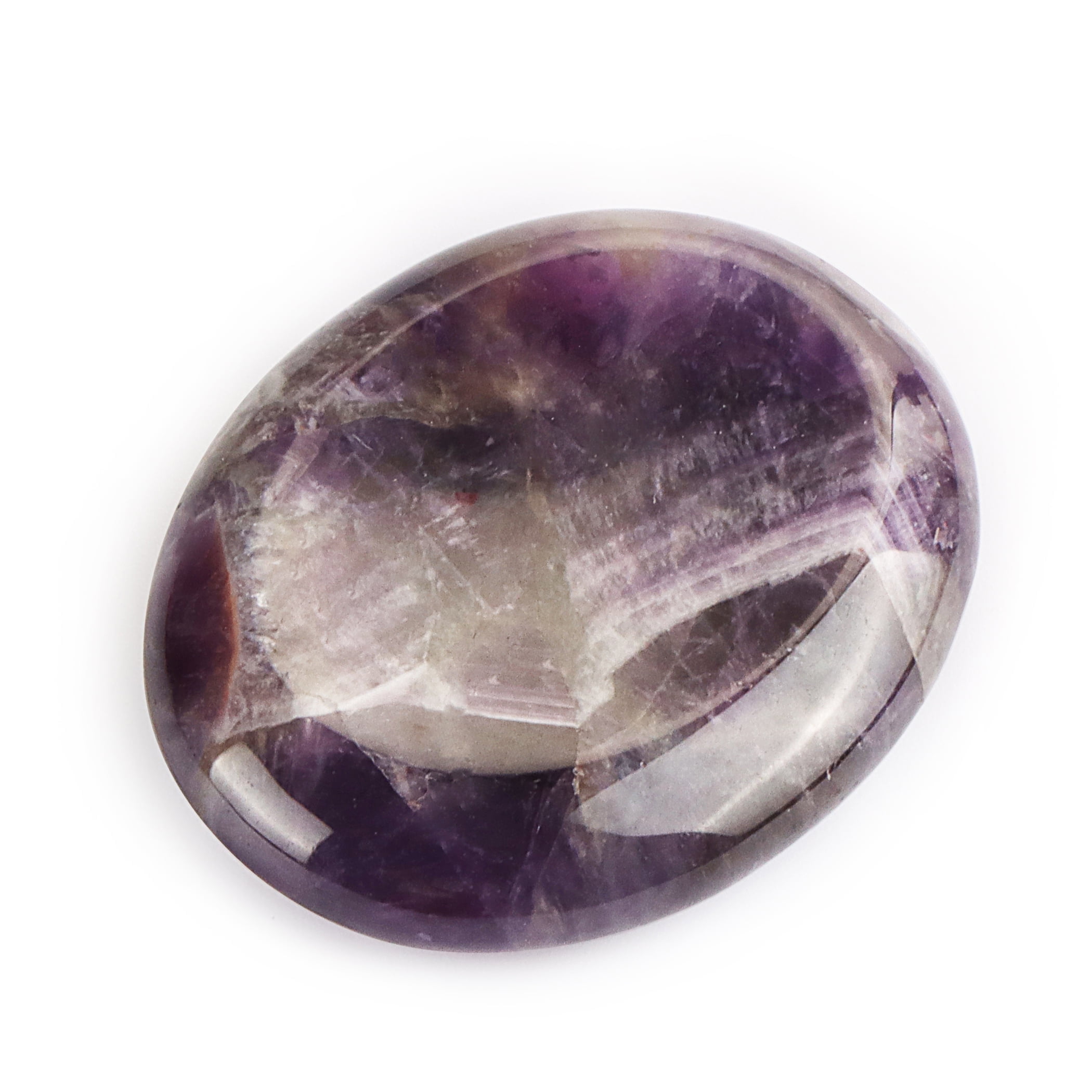 Artistone Amethyst Crystal Worry Stone Hand Carved Polished Chakra ...