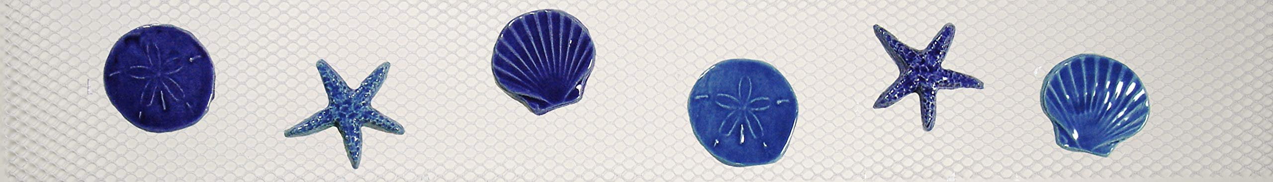 Artistry in Mosaics Shells Step Markers Ceramic Swimming Pool Mosaic 3 ...