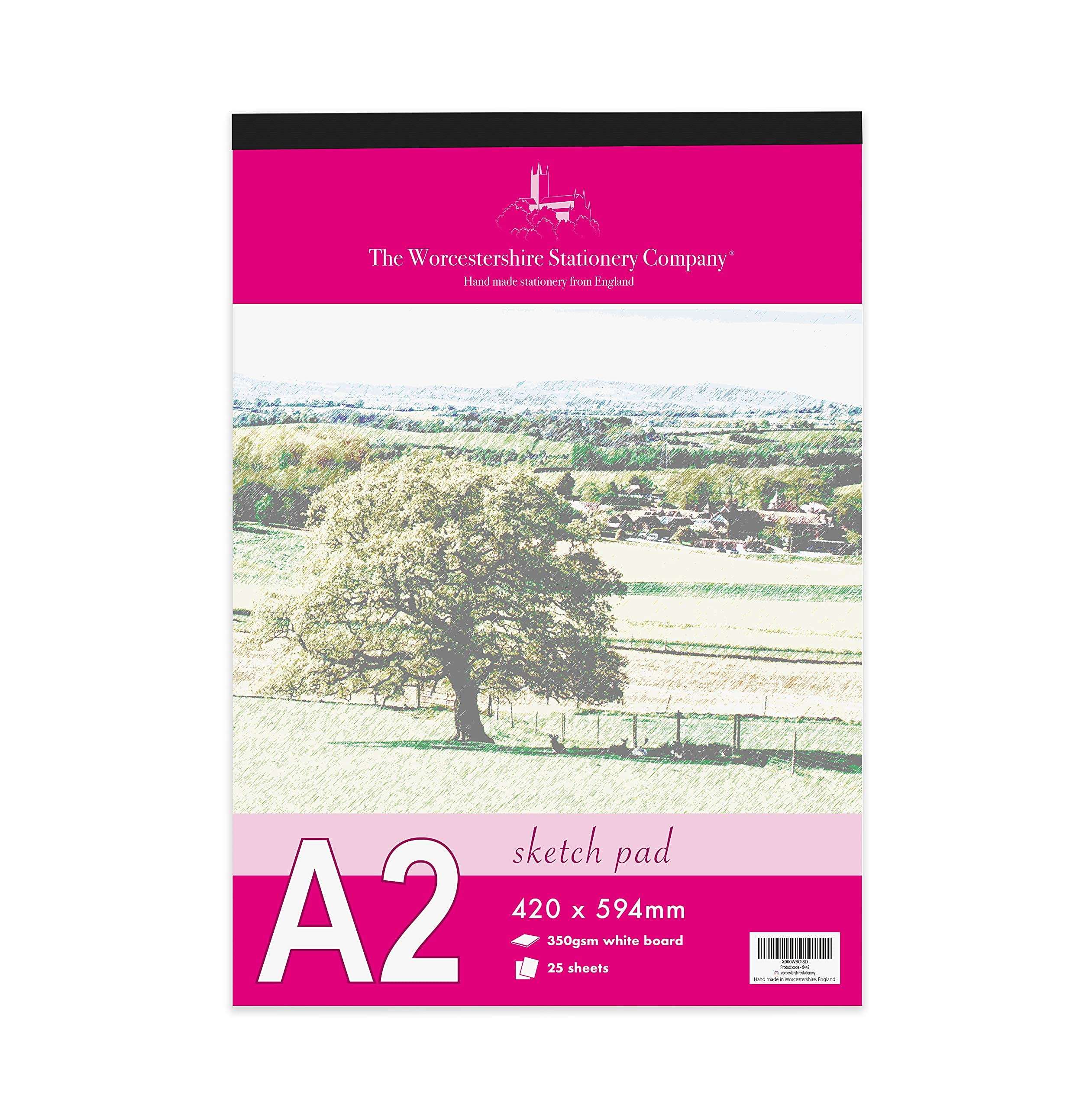 Artists Premium A2 Sketch pad, 25 Sheets (50 Pages) of 350gsm Smooth ...