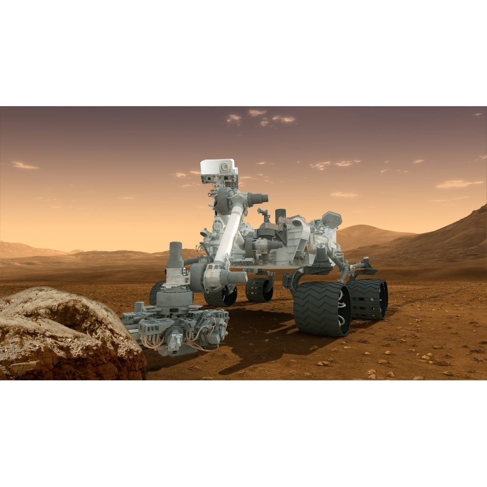 Artists Concept Of Nasas Mars Science Laboratory Curiosity Rover Poster