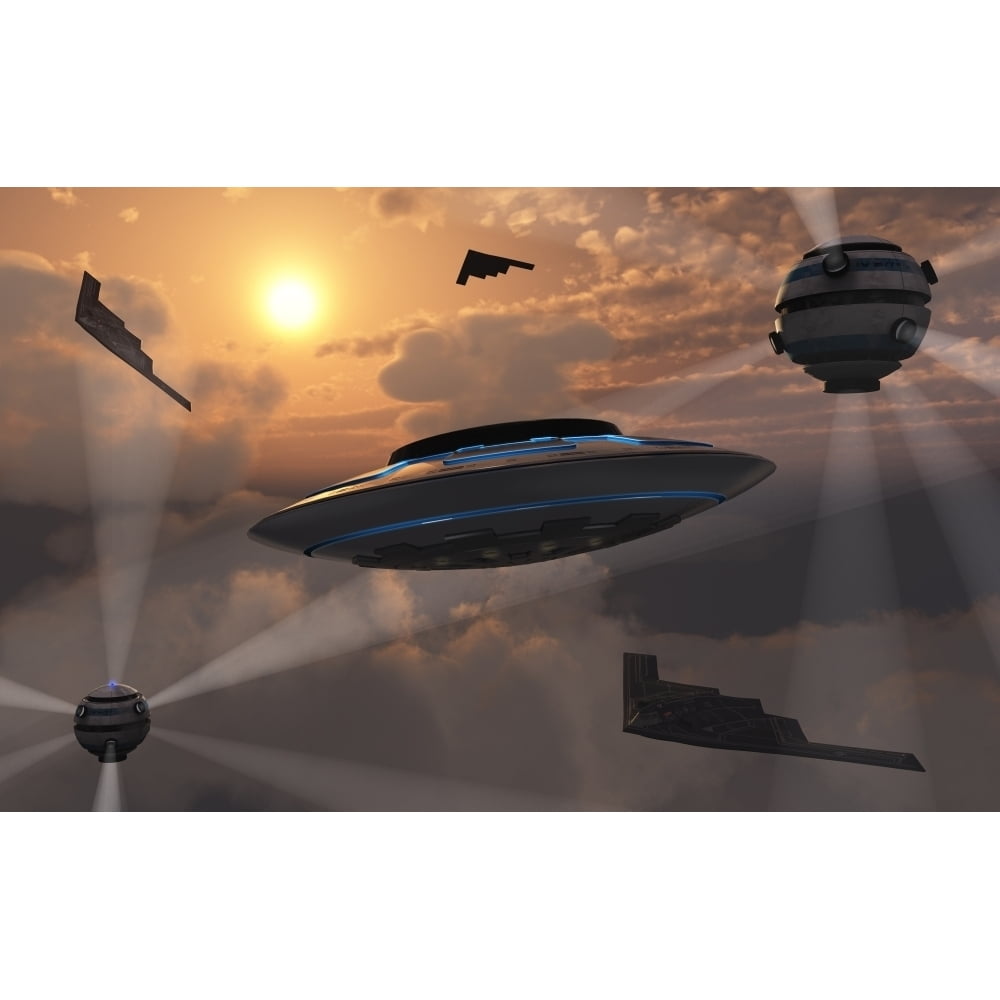 Artists concept of alien stealth technology Poster Print - Walmart.com