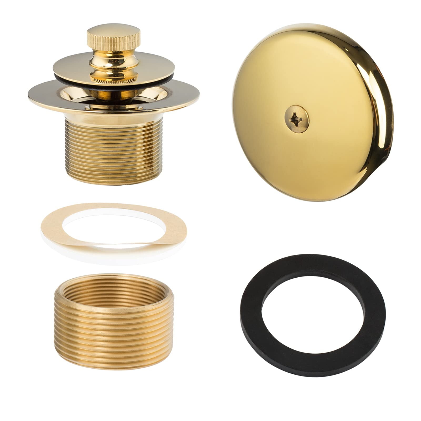 Artiwell Push & Lock Tub Trim Set with Single-Hole Overflow Faceplate ...