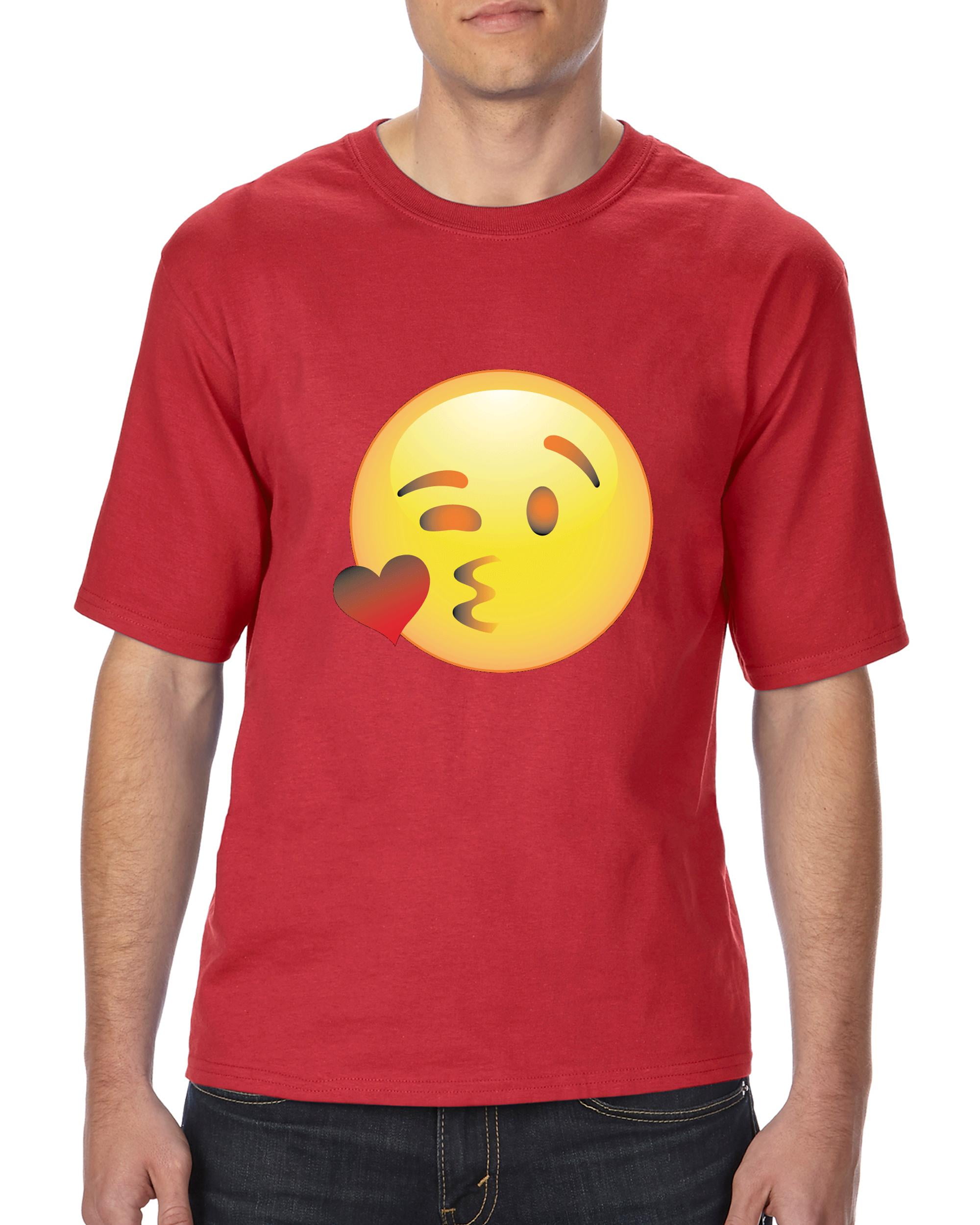 Artix - Big Men's T-Shirt - Emoji Winky Face - Walmart.com