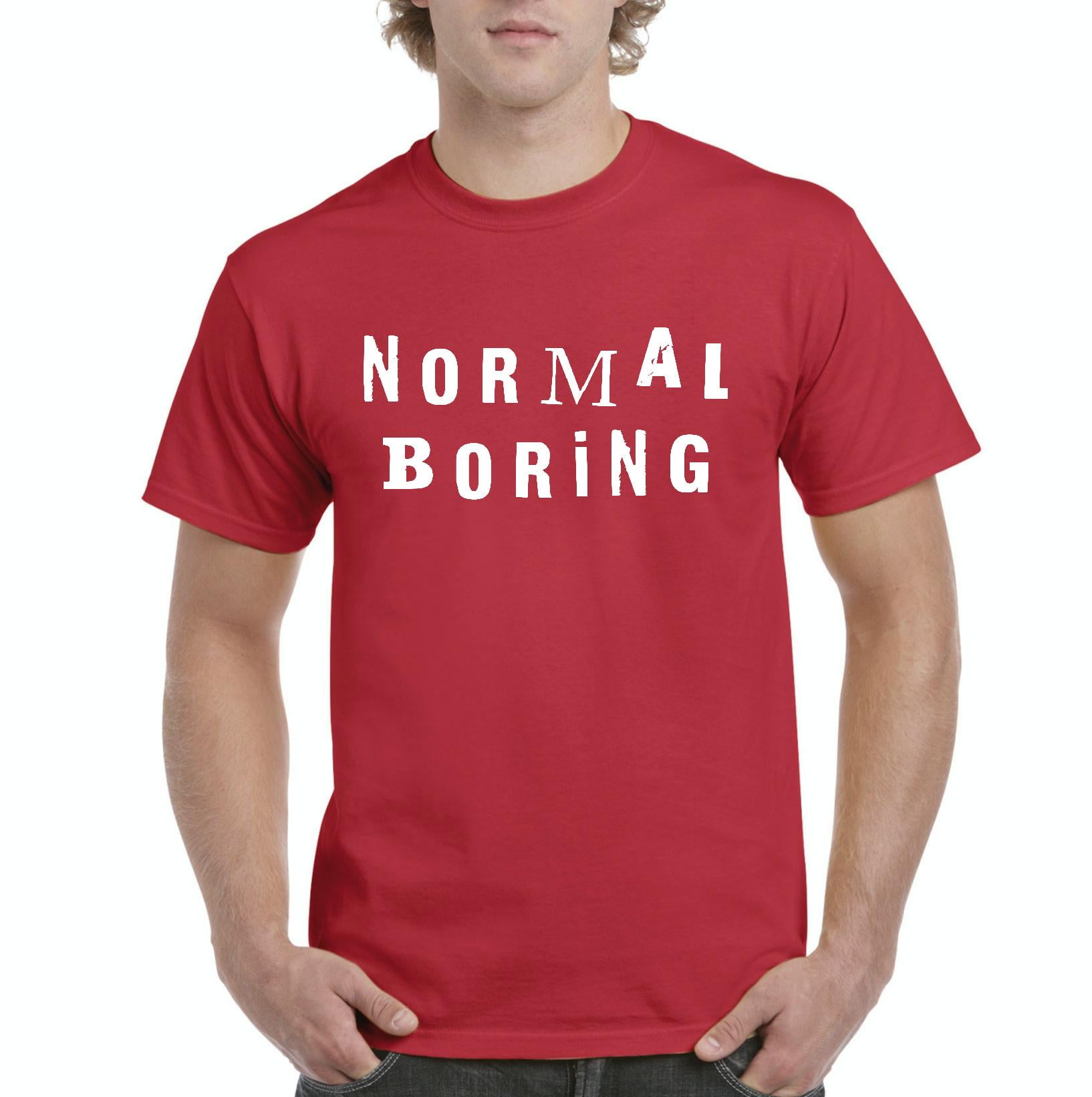 Artix - Men's T-Shirt Short Sleeve - Normal is Boring - Walmart.com
