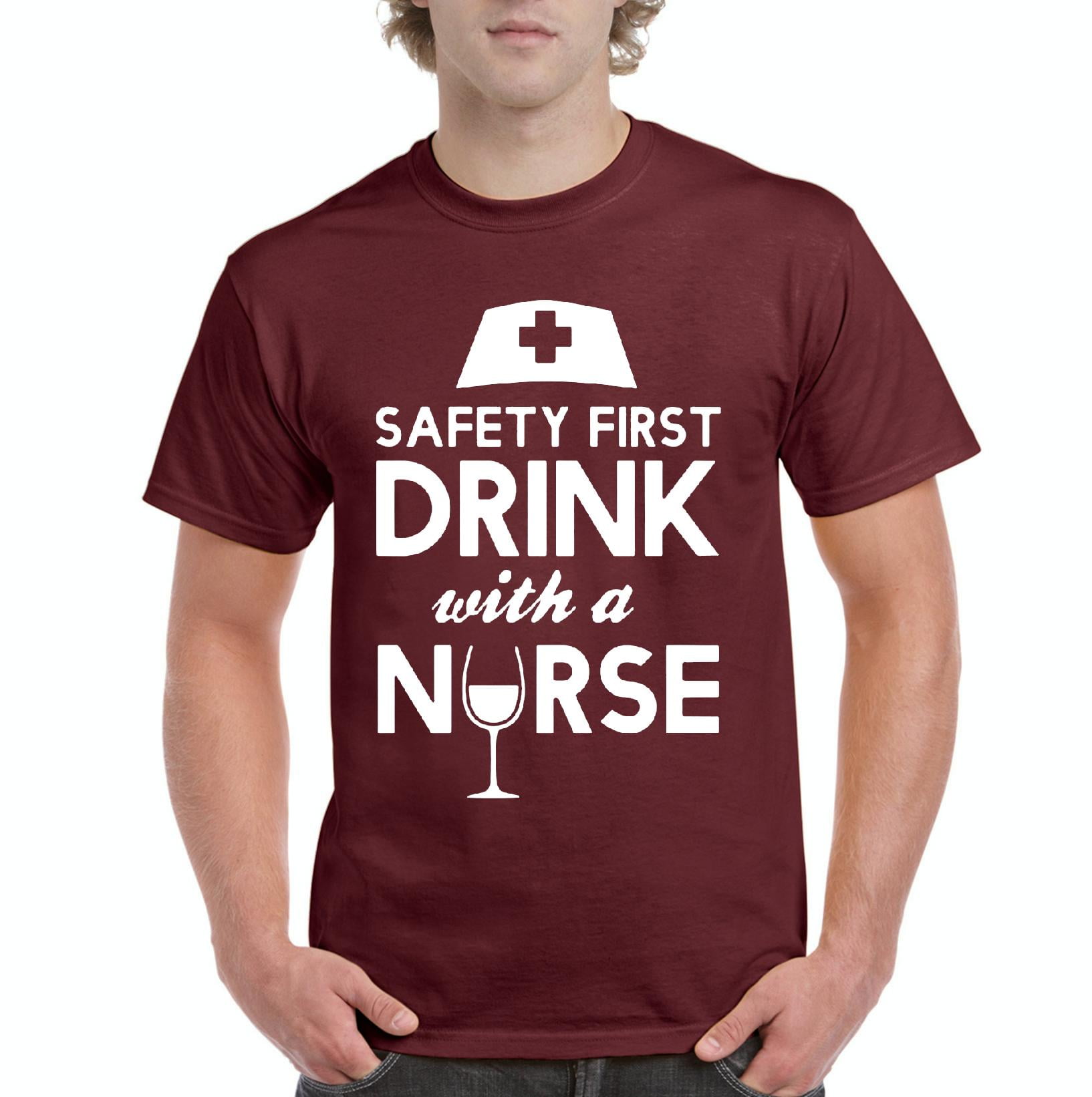 Artix - Men's T-Shirt Short Sleeve - Safety First With A Nurse ...
