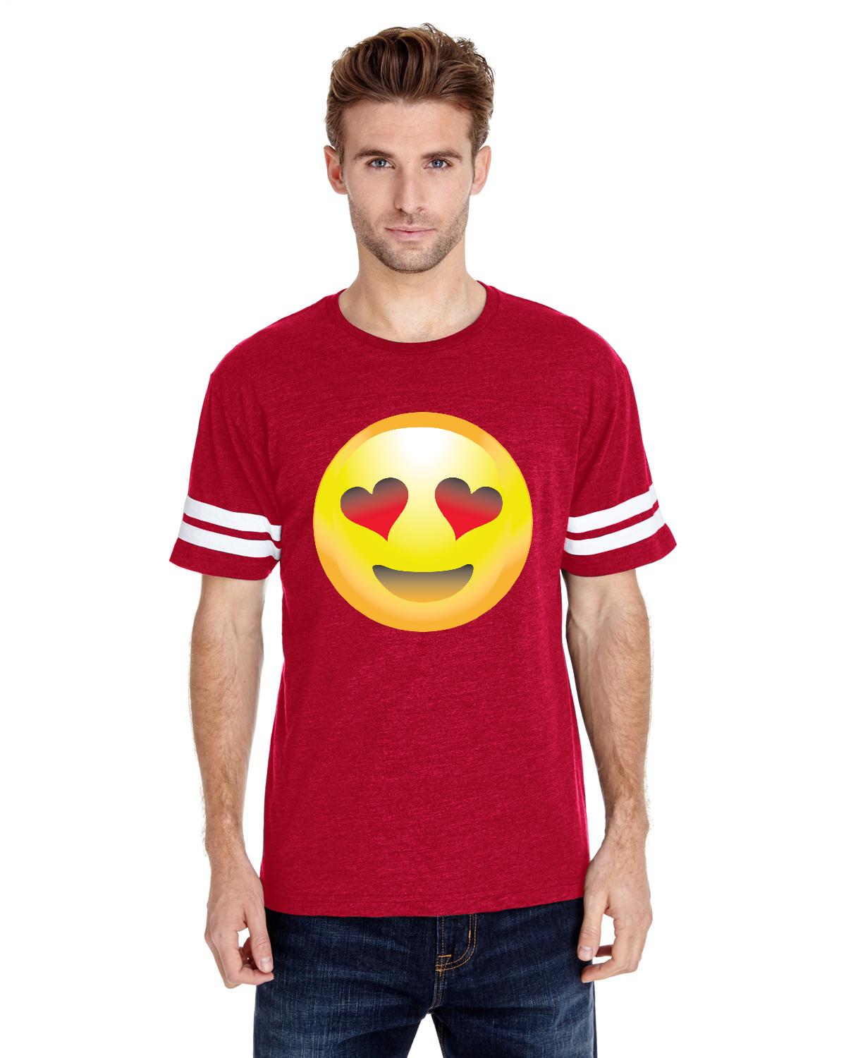 Artix - Mens Football Fine Jersey T-shirts - Emoji Smiling Face ...