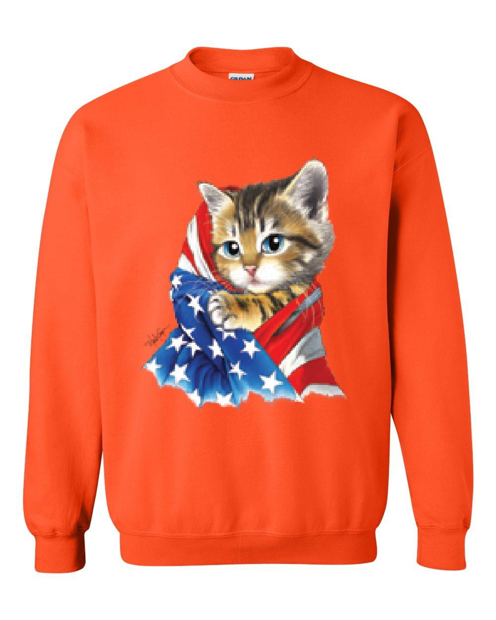 Artix - Women Sweatshirts and Hoodies - American Flag 4th of July Kitty ...