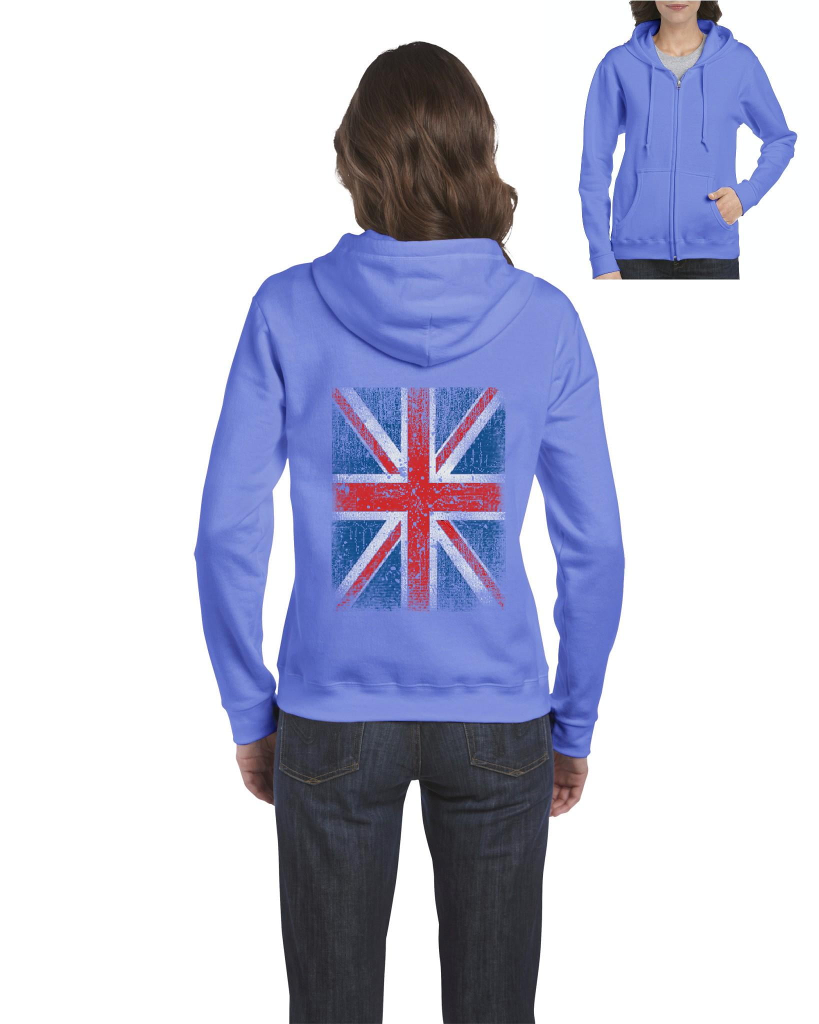 Artix - Women's Sweatshirt Full-Zip Pullover - Union Jack British Flag ...