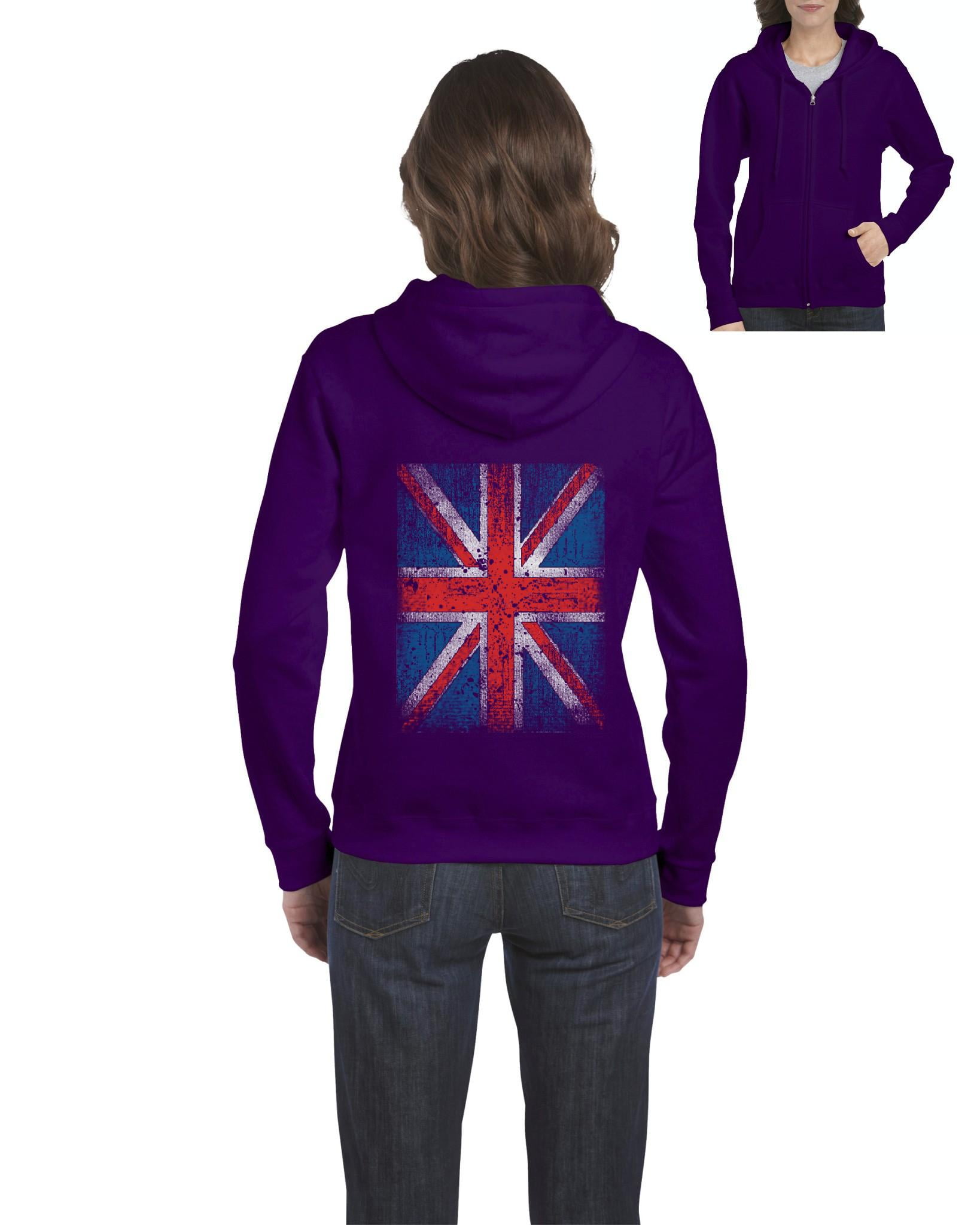 Artix - Women's Sweatshirt Full-Zip Pullover - Union Jack British Flag ...