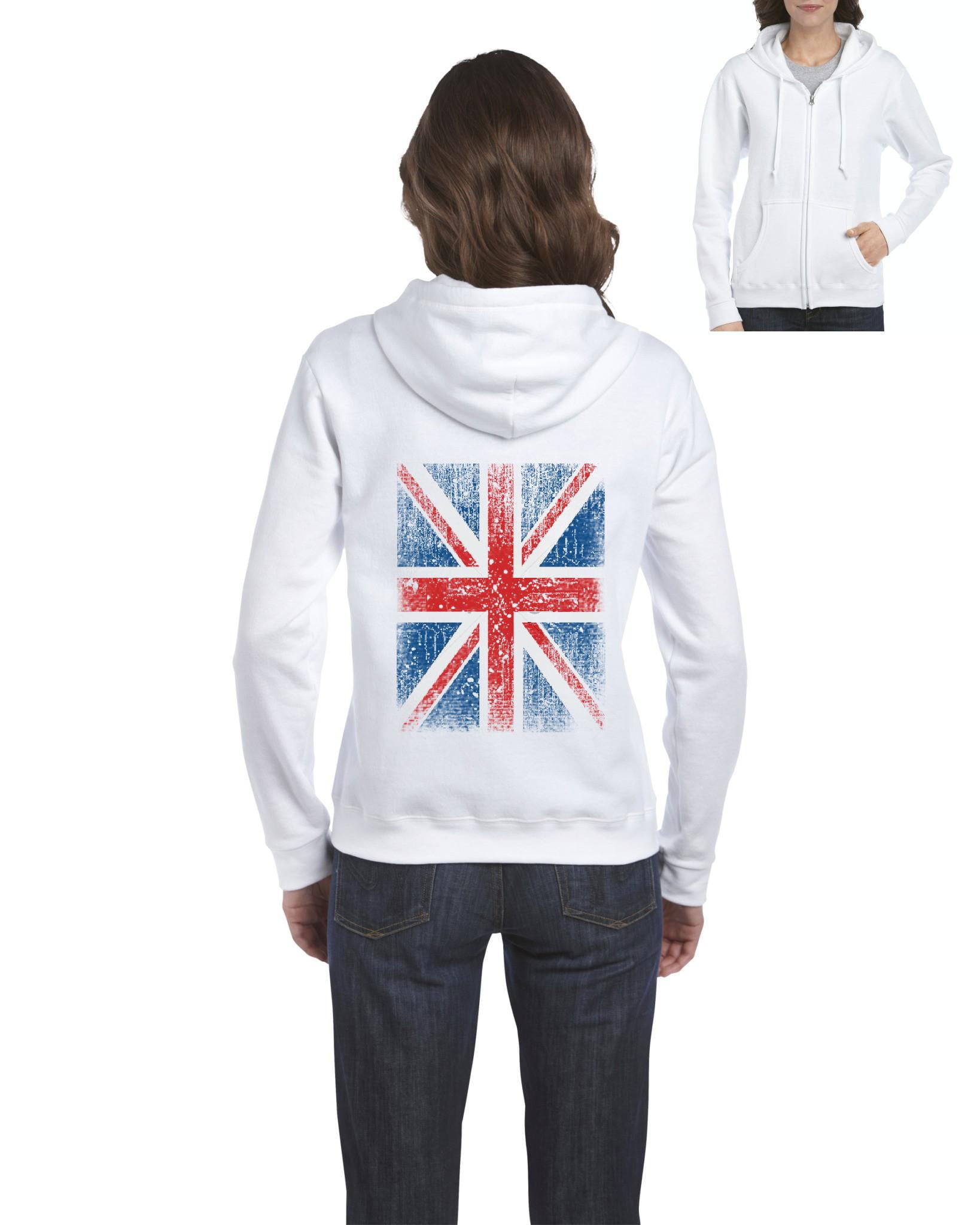 Artix - Women's Sweatshirt Full-Zip Pullover - Union Jack British Flag ...