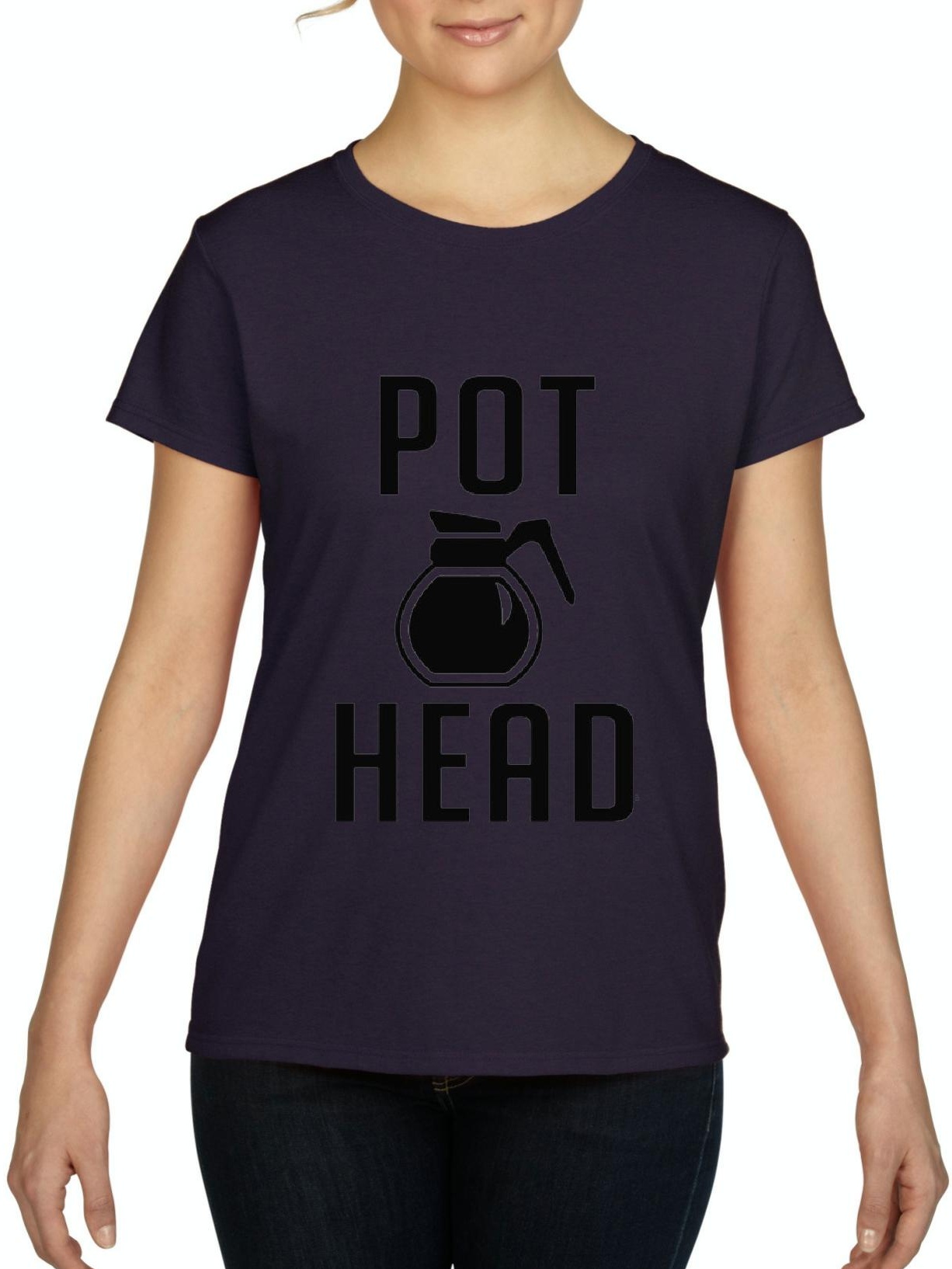 Artix - Women's T-Shirt Short Sleeve - Coffee Pot Head - Walmart.com