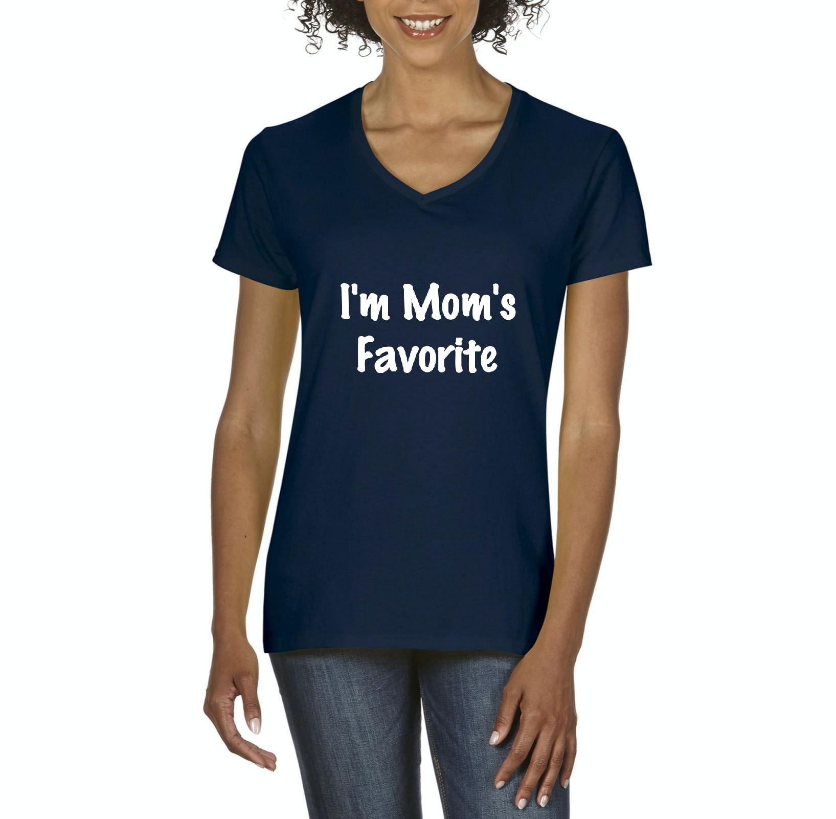 Artix - Women's T-Shirt V-Neck Short Sleeve - I'm Mom's Favorite ...