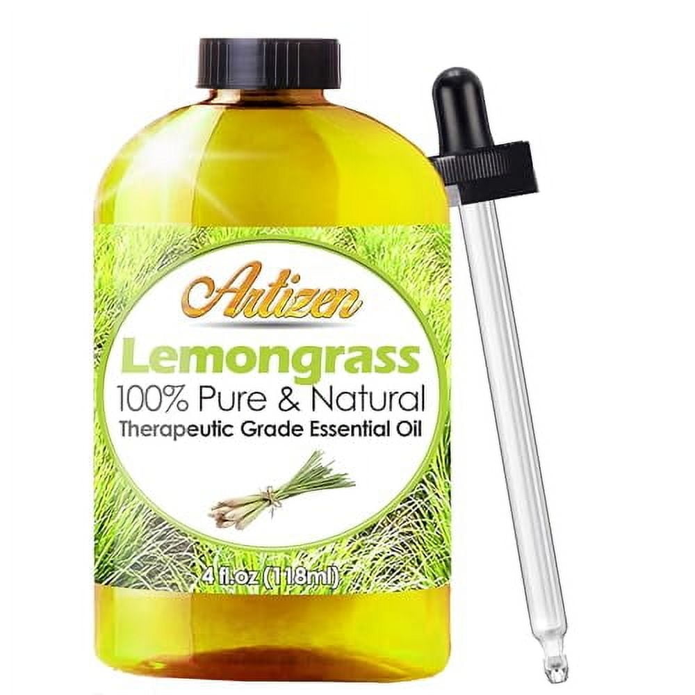 Artizen Lemongrass Essential Oil, 4oz Glass Bottle, Pure for ...