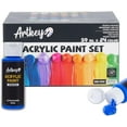 Artkey Professional Acrylic Craft Paint Set, 24 Colors, 2-Ounce ...