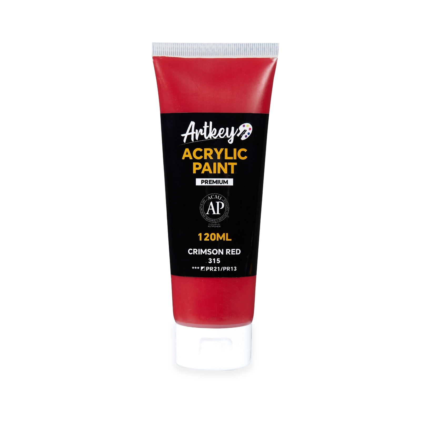 Artkey Acrylic Paint - Crimson Red (120 ml/4.06 oz) Tubes, Rich ...