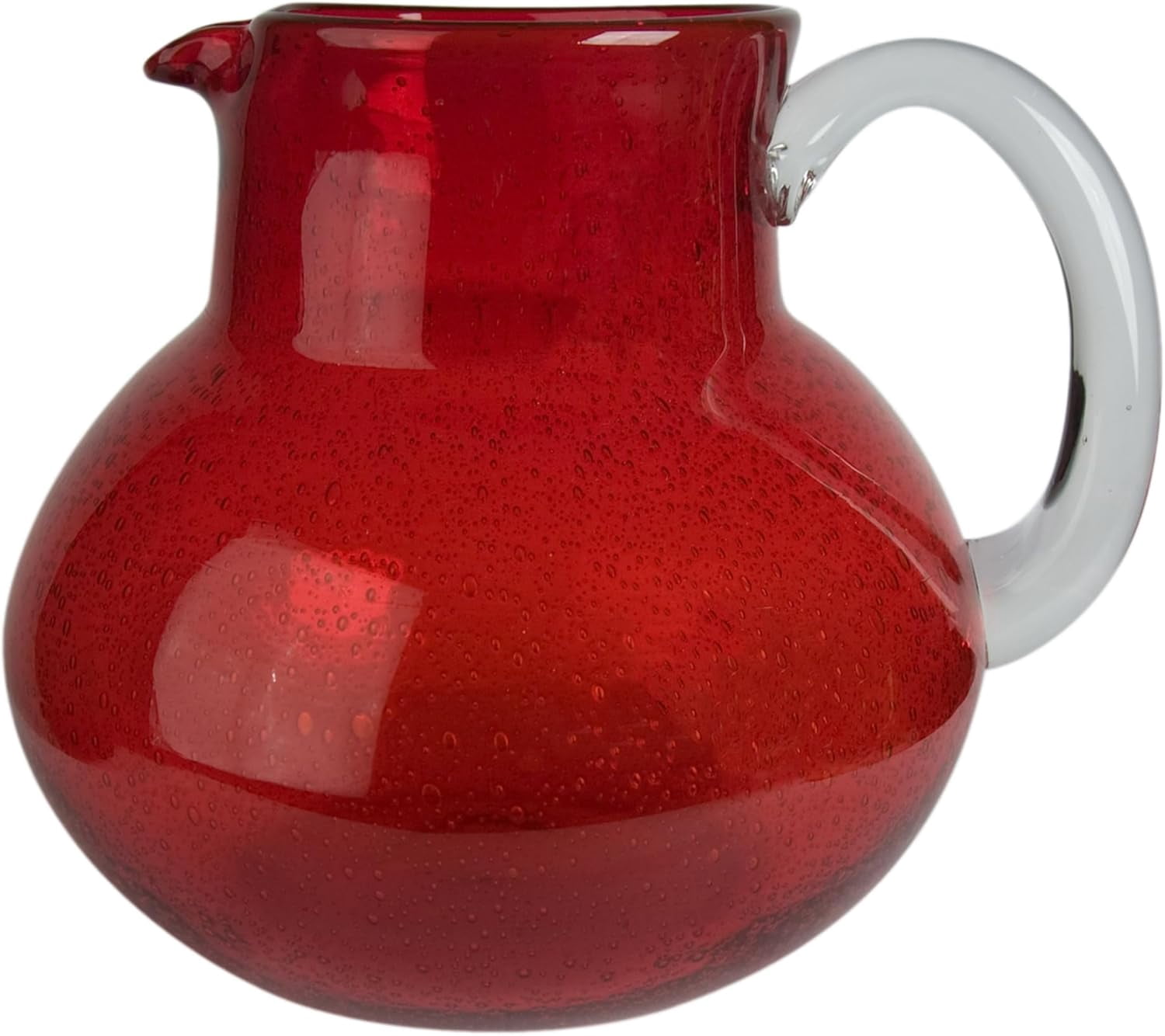 Artland Iris 90 Oz Handblown Glass Pitcher - Bubble Shape, Lead-Free ...
