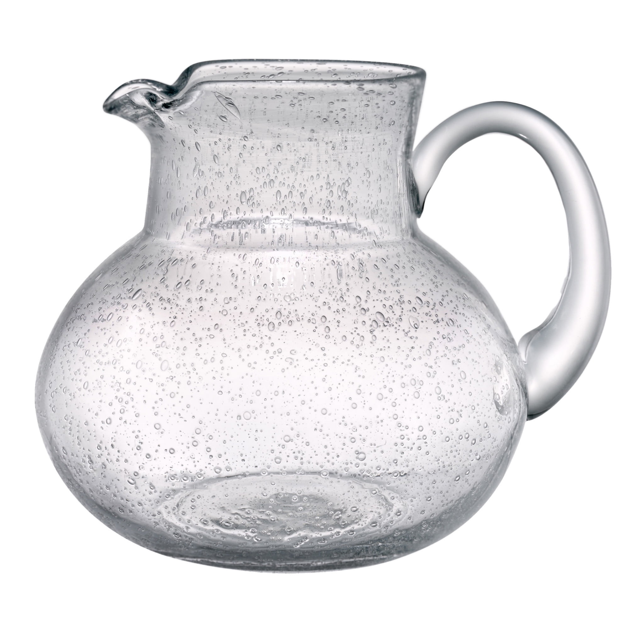 Artland Iris 90 Oz Handblown Glass Pitcher - Bubble Shape, Lead-Free ...