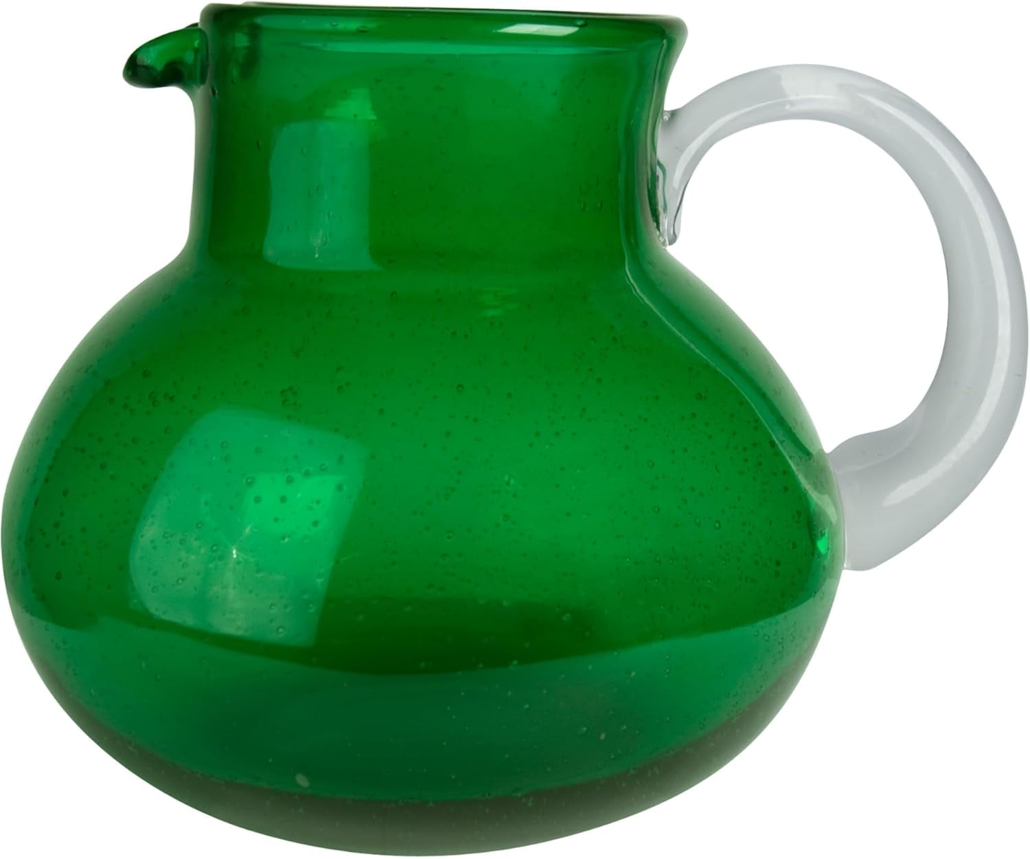 Artland Iris 90 Oz Handblown Glass Pitcher - Bubble Shape, Lead-Free ...
