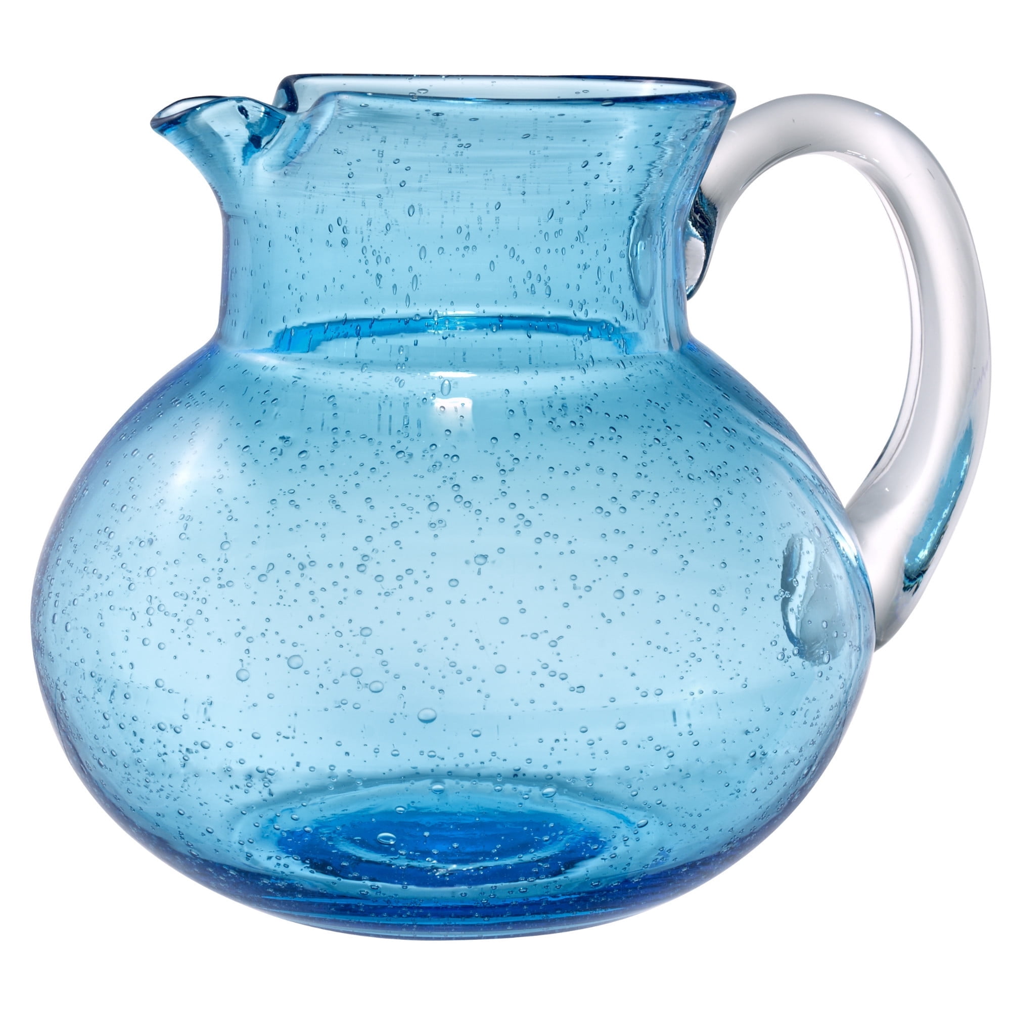 Artland Iris 90 Oz Handblown Glass Pitcher - Bubble Shape, Lead-Free ...
