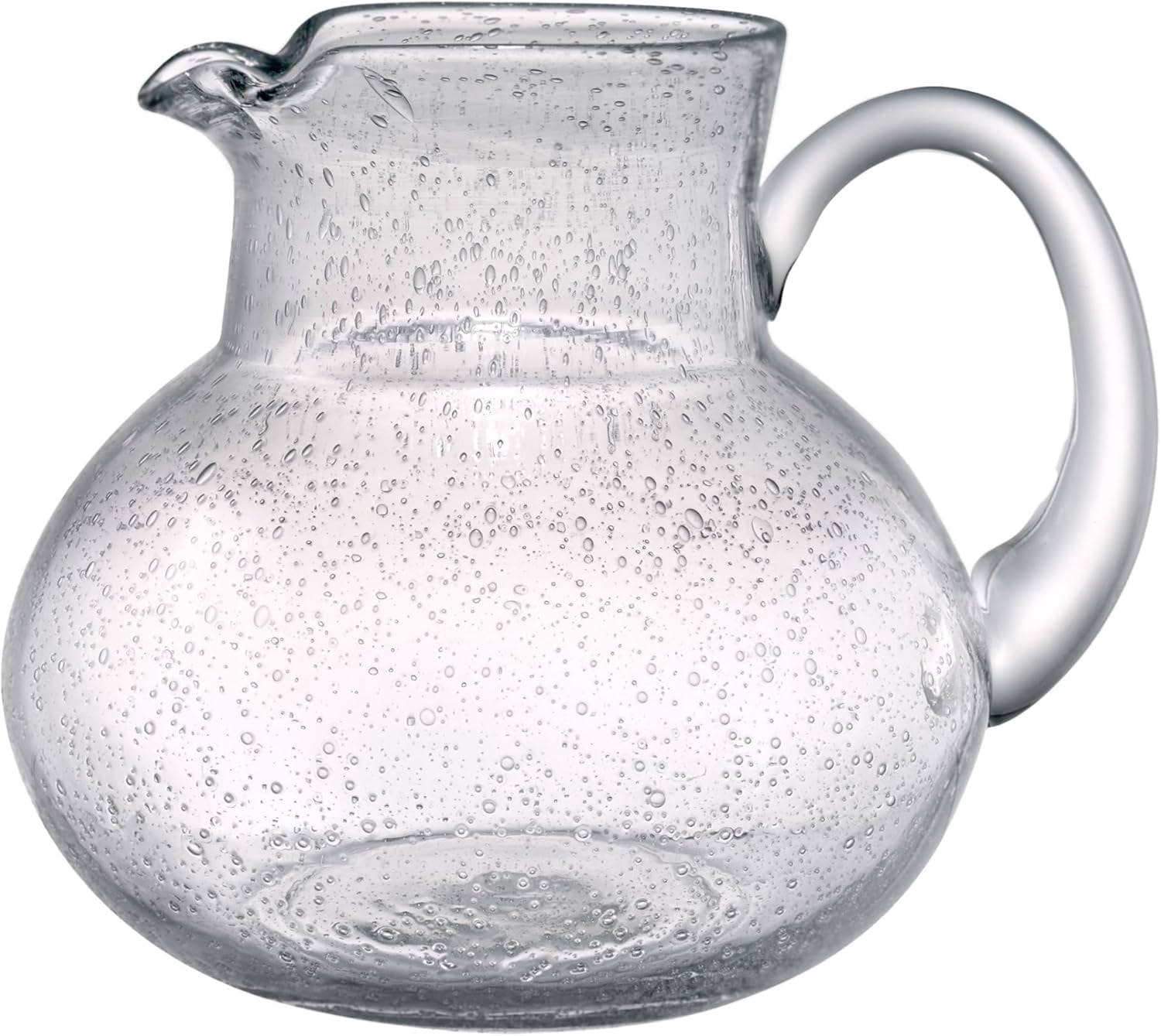 Artland Iris 90 Oz Handblown Glass Pitcher - Bubble Shape, Lead-Free ...