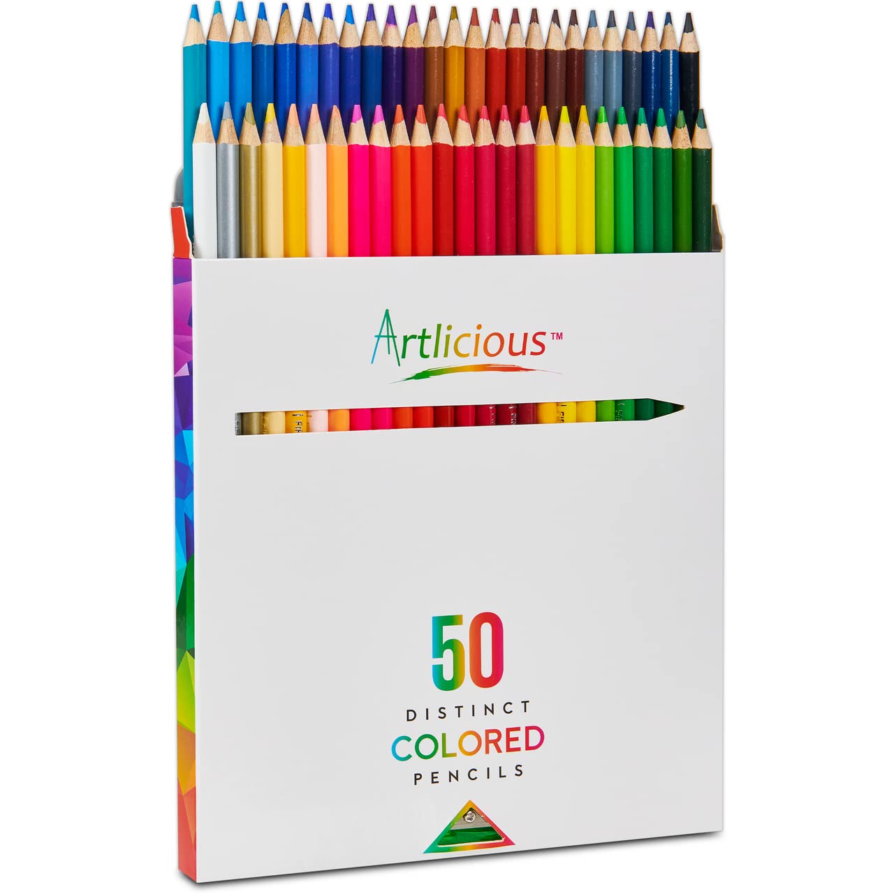 Artlicious Colored Pencils, 50 Colored Pencils for Adult Coloring Books ...