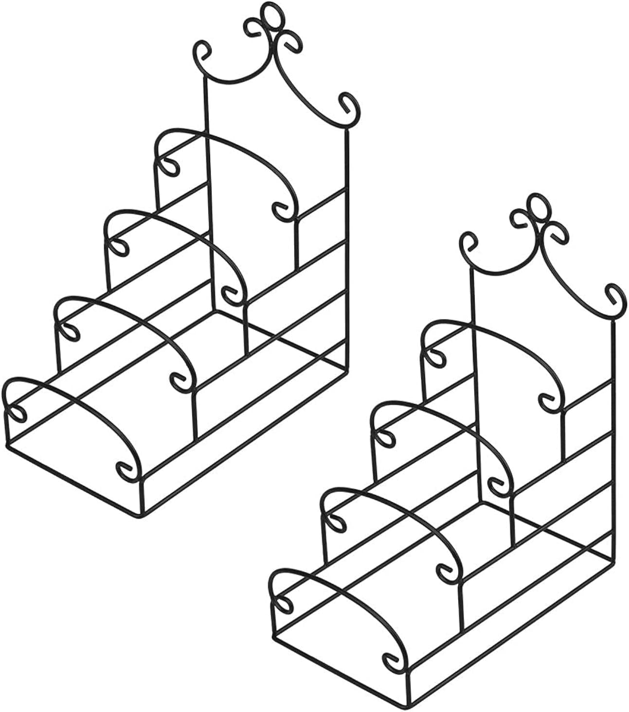 Artliving 4-Tier Metal Scrollwork Dish Rack Plate Rack Display Stand ...
