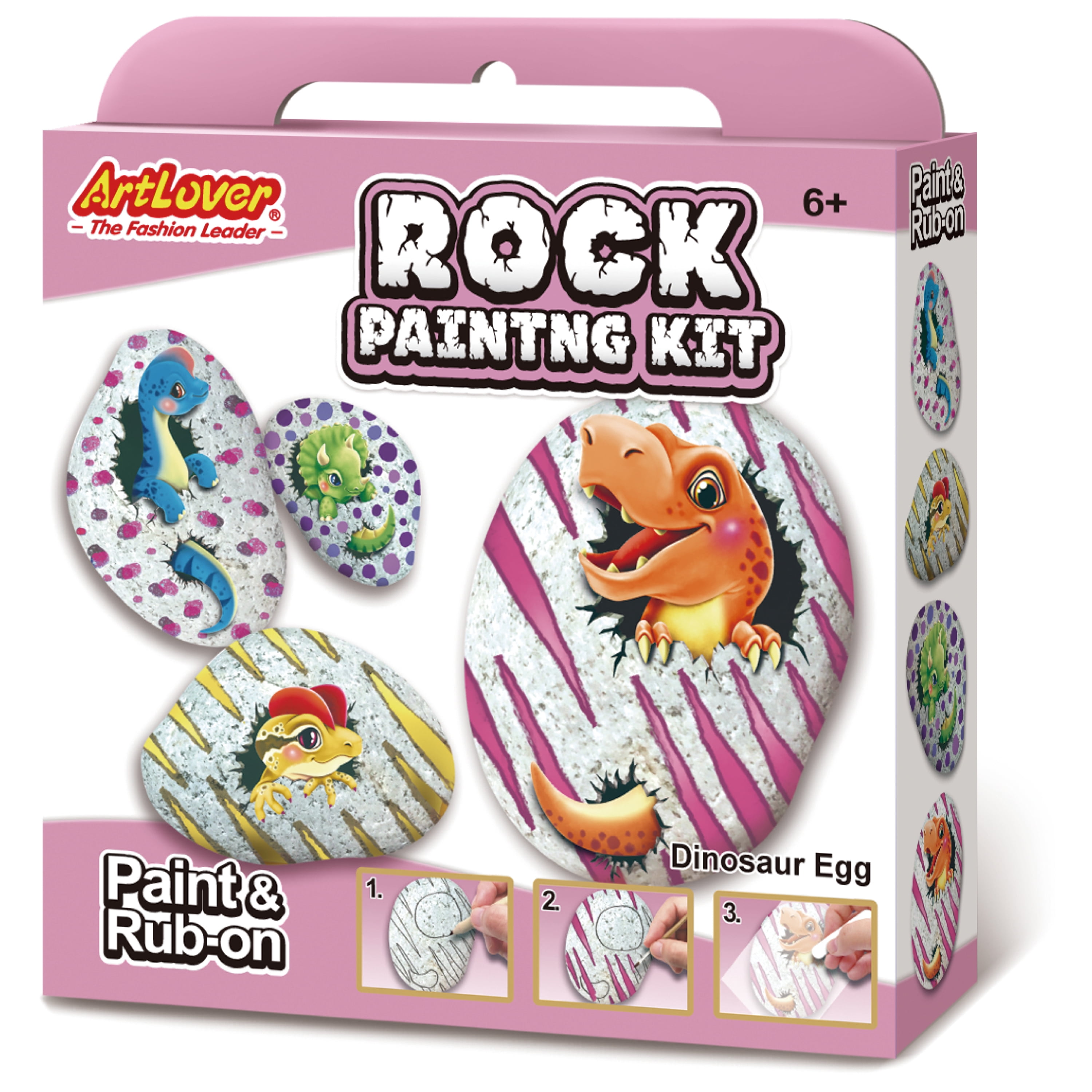 Artlover Arts and Crafts Rock Painting Kit - Dinosaur Egg A - Walmart.com
