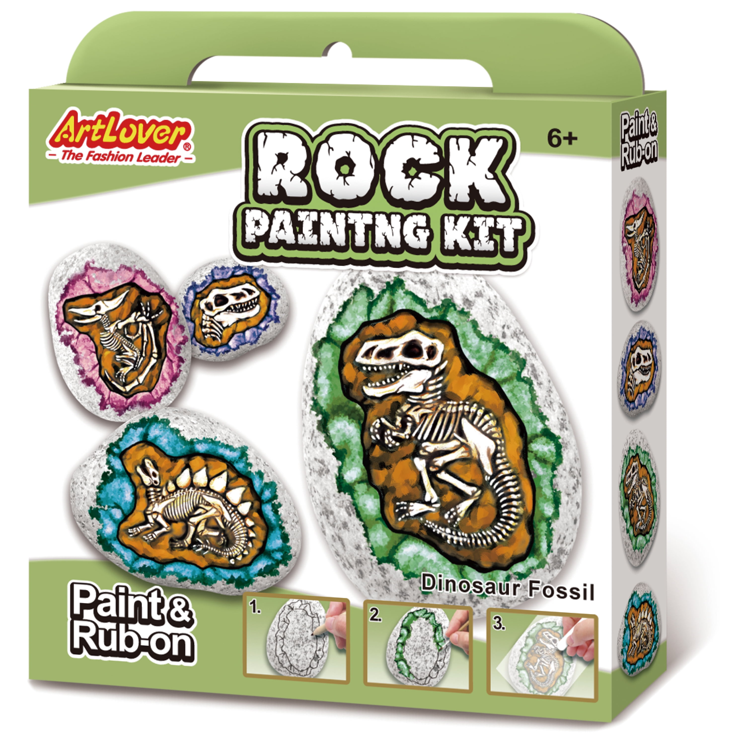 Artlover- Rock Painting Craft Kit - Fossil B - Walmart.com