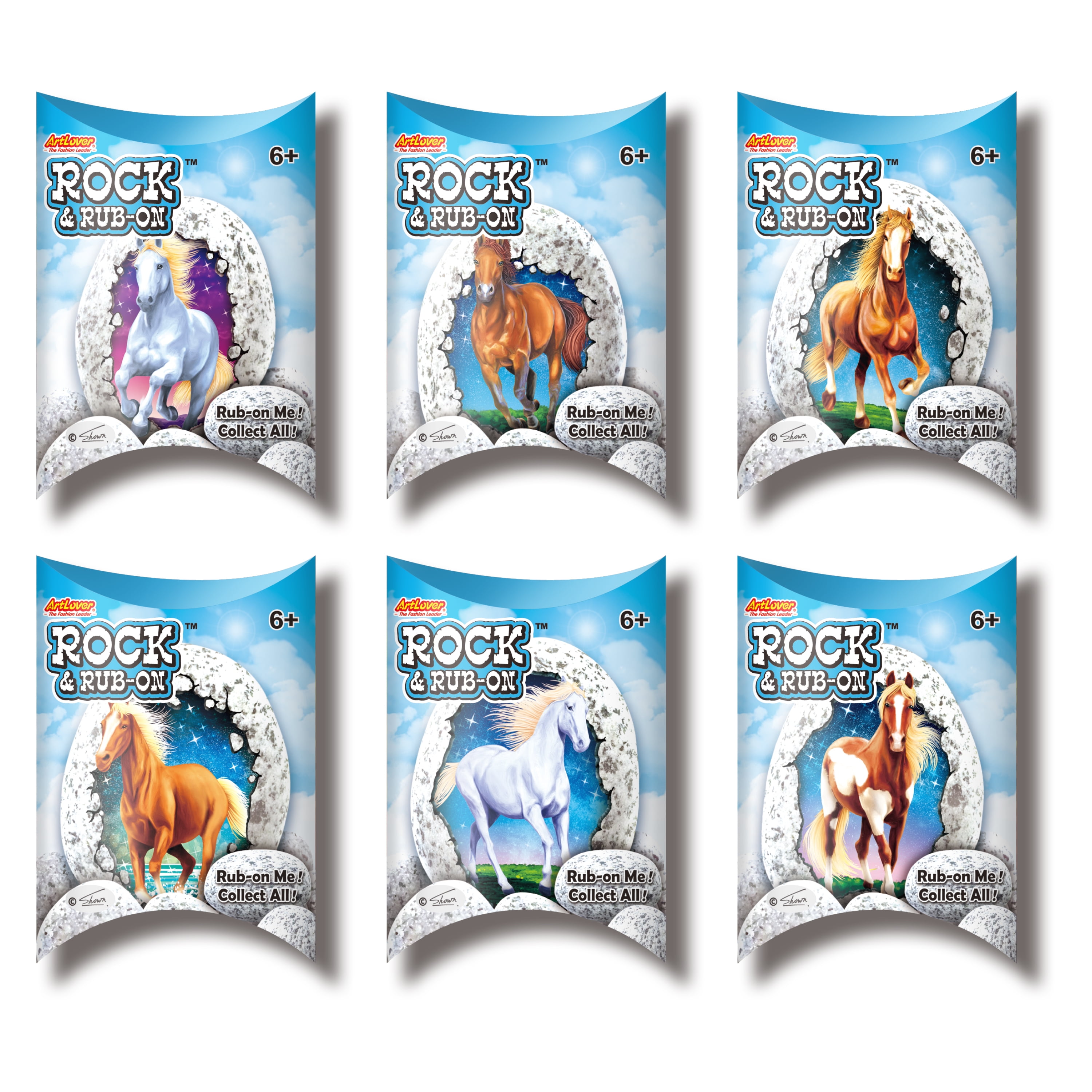 Artlover - Rock & Rub-On - Horse (Set Of 6 Designs) - Walmart.com