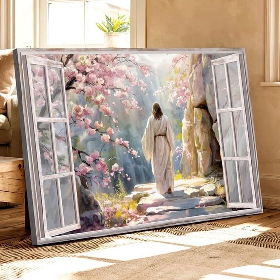 ArtlyWear He Is Risen Resurrection Jesus Empty Tomb Christian Wall Art ...