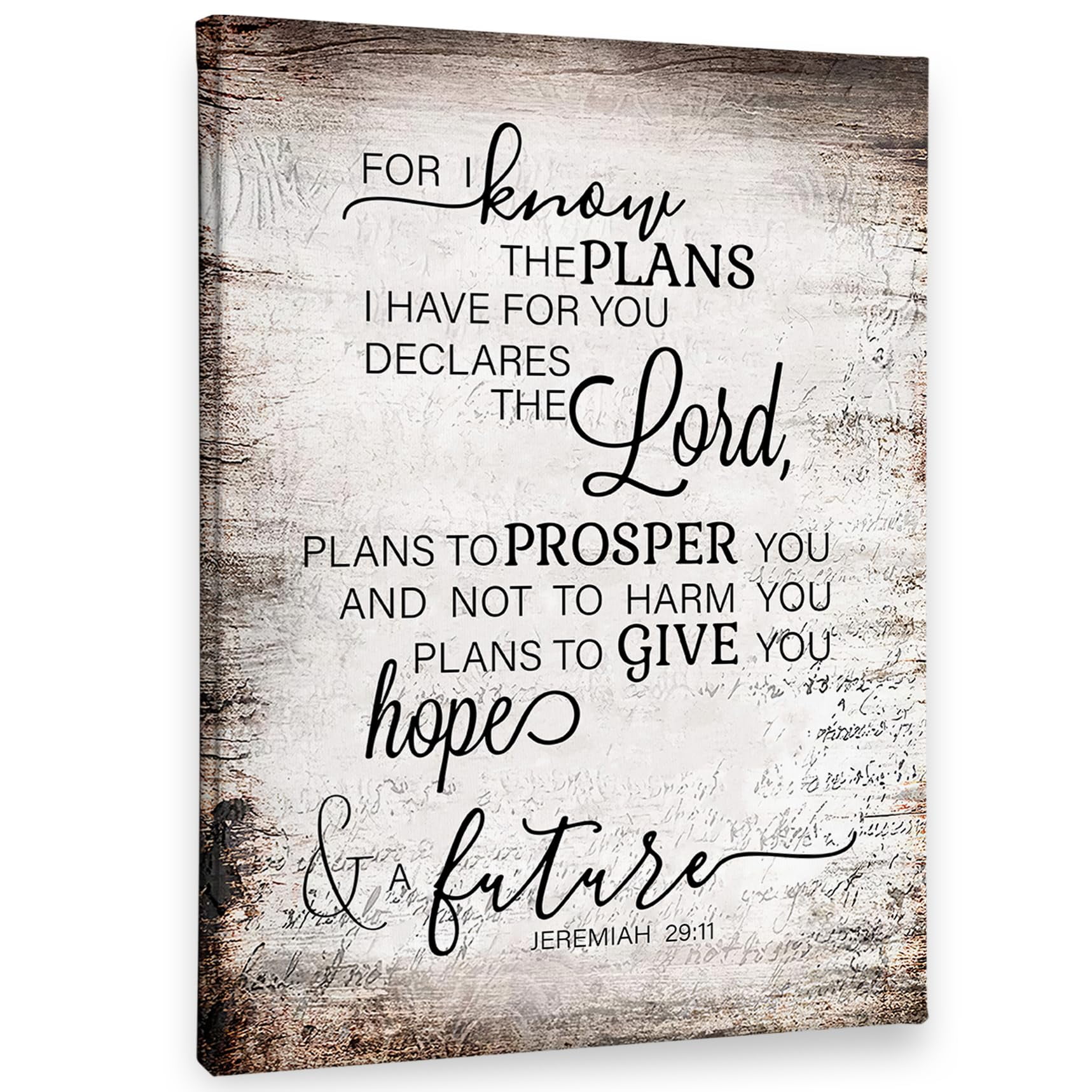 ArtlyWear Jeremiah 29 11 For I Know The Plans Bible Verse Framed Canvas ...