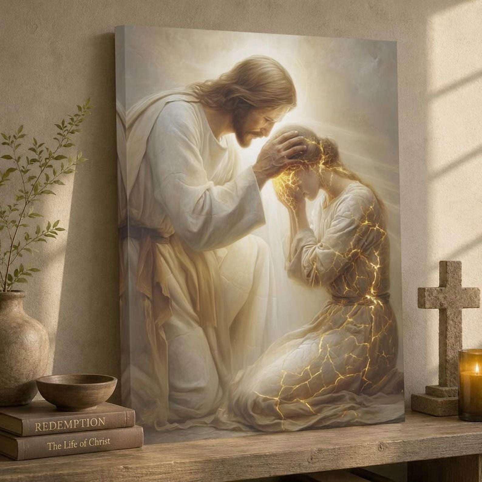 ArtlyWear Jesus Healing Broken Soul Kintsugi Faith Christian Canvas ...