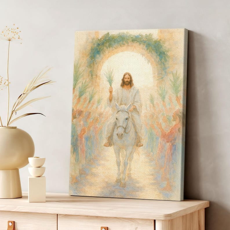 ArtlyWear Jesus Triumphal Entry into Jerusalem Christian Wall Art ...