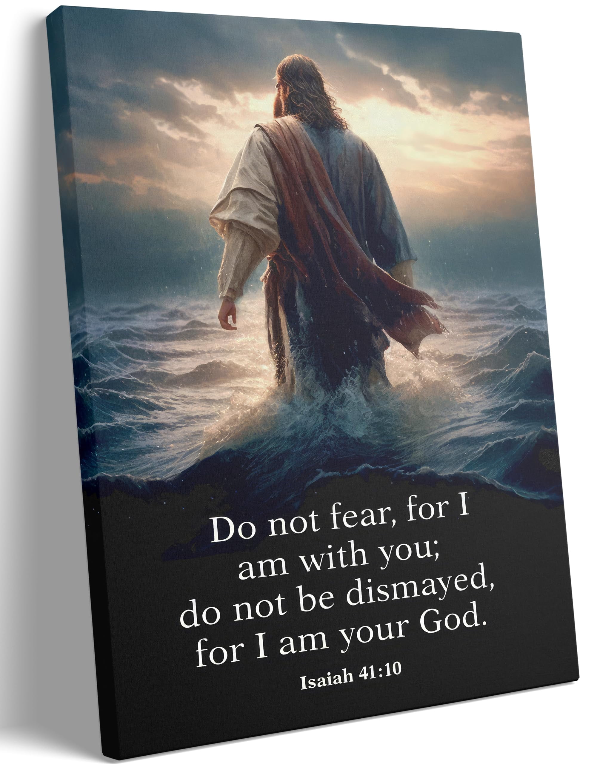 ArtlyWear Jesus Walking on Water Do Not Fear Scripture Framed Canvas ...