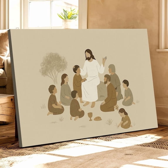 ArtlyWear Jesus with Disciples and Children Bible Scene Christian Wall ...