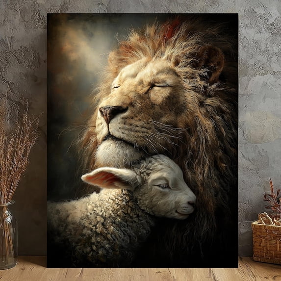 ArtlyWear Lion and Lamb Peaceful Kingdom Biblical Faith Christian ...