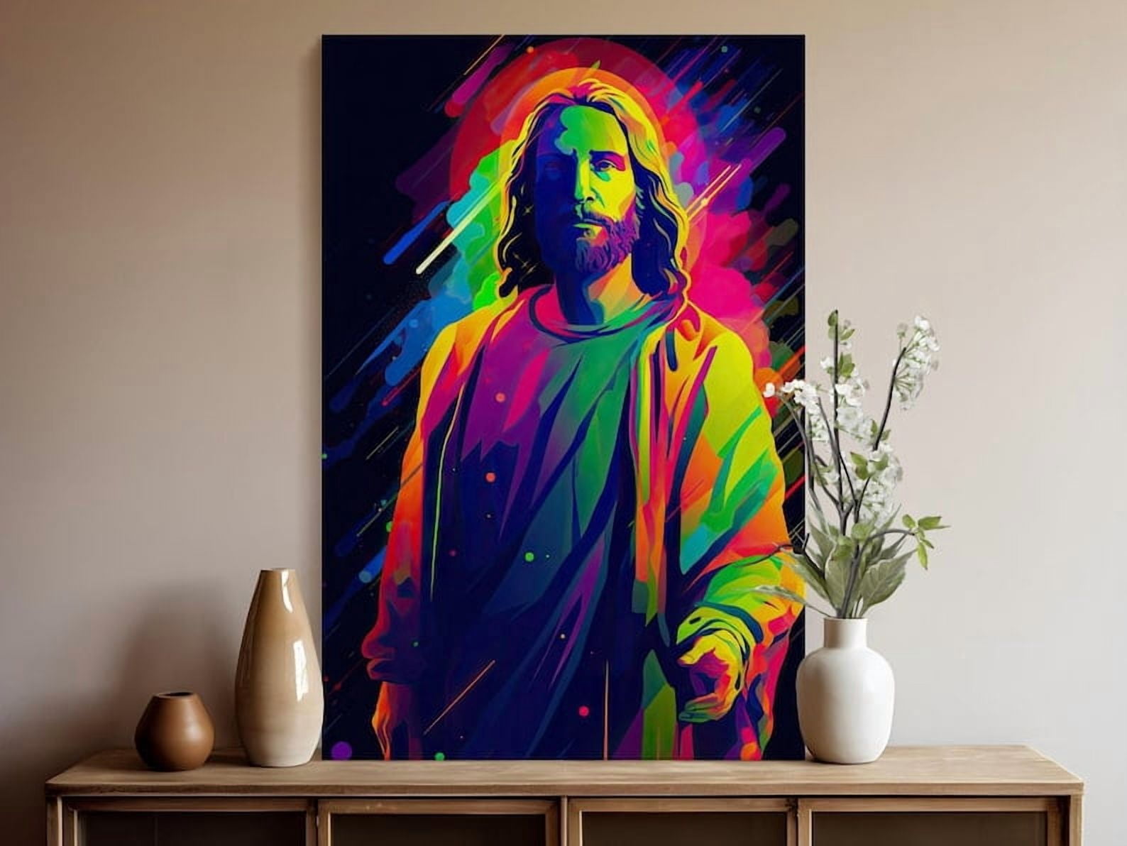 ArtlyWear Modern Colorful Vibrant Christian Painting Canvas Wall Art ...