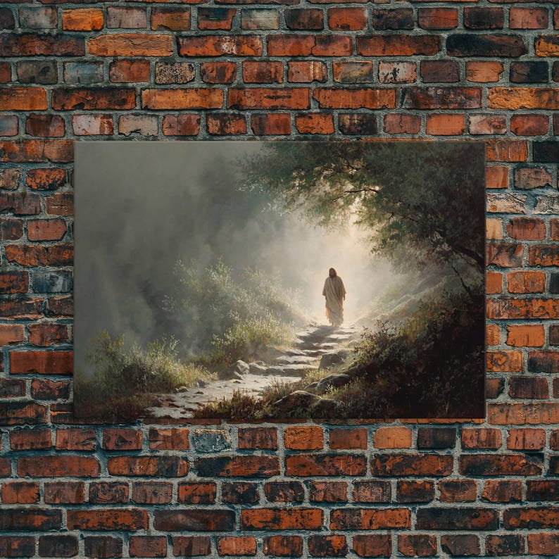 ArtlyWear Path of Glory Vintage Jesus Painting Framed Canvas Print ...