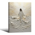 ArtlyWear Retro Jesus Walking on Water Framed Canvas Wall Art Print for ...