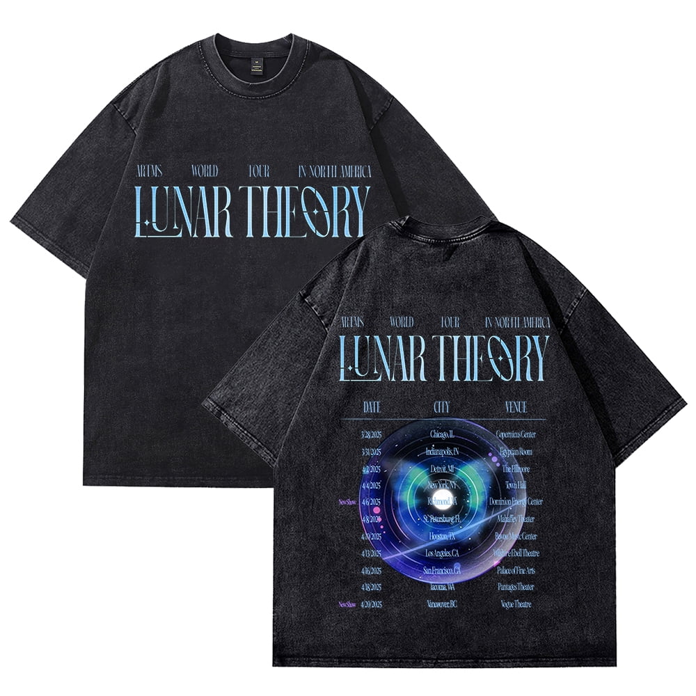 Artms Lunar Theory World Tour 2025 Wash Cotton Tshirt Hip Hop Short ...
