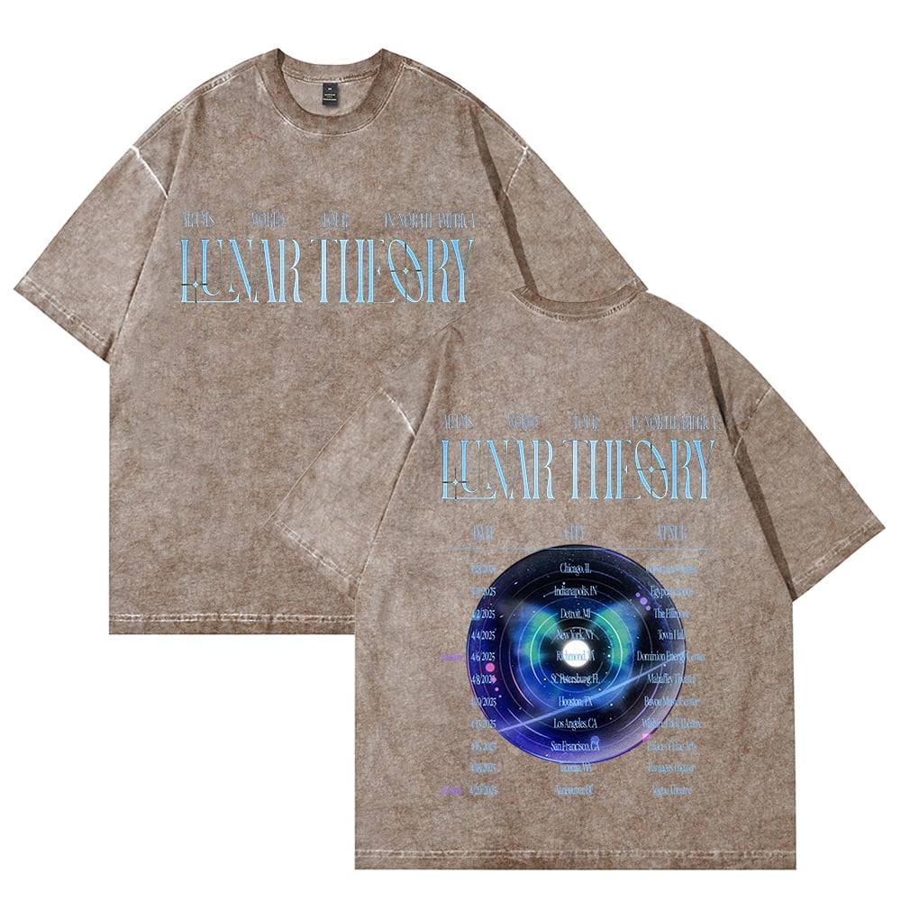 Artms Lunar Theory World Tour 2025 Wash Cotton Tshirt Hip Hop Short ...