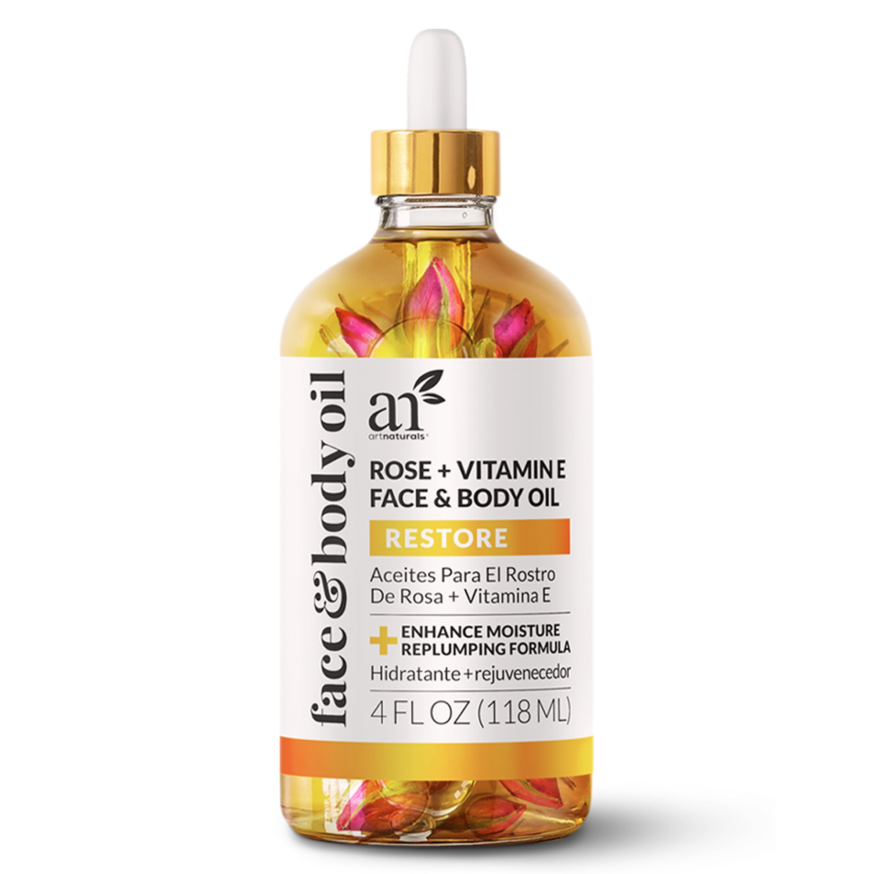 ArtNaturals Face and Body Oil, Rose and Vitamin E, 4 fl oz ...