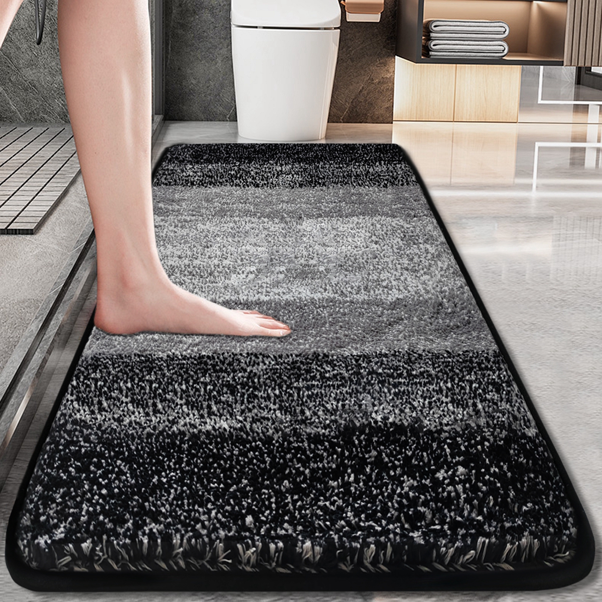 "Artnice Luxury Absorbent Microfiber Bathroom Rugs with Water ...