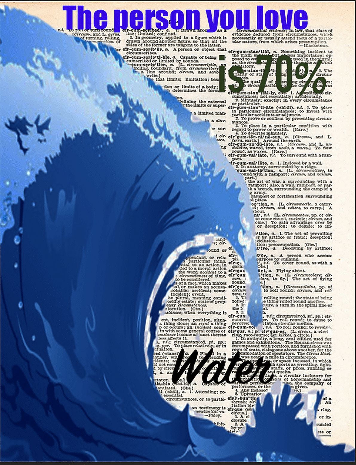 Artnwordz A Thought Wave Dictionary Page Wall Art Print - Walmart.com